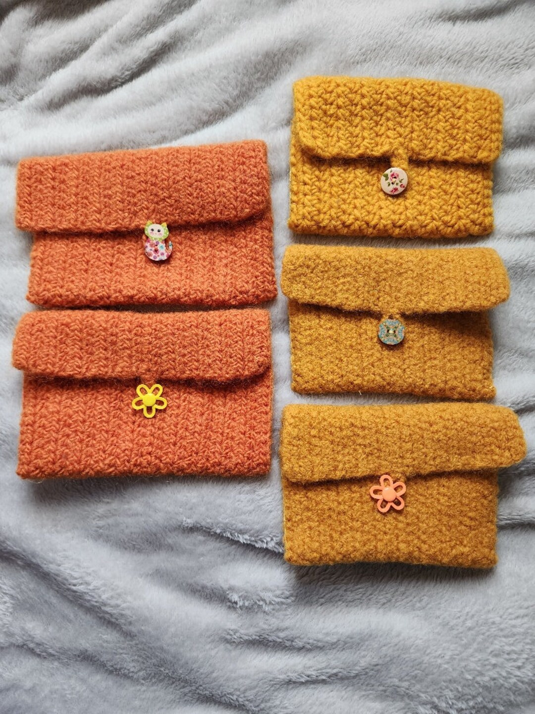 Wool Felted Wallets | Wool Wallet | Golden Rod, Pumpkin Colors | Wool ...
