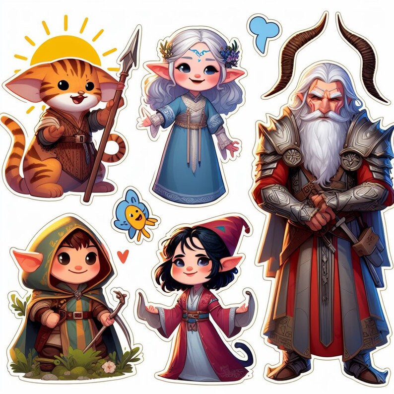 Baldur's Gate 3 Sticker Collection: Exclusive Character Designs Gaming ...