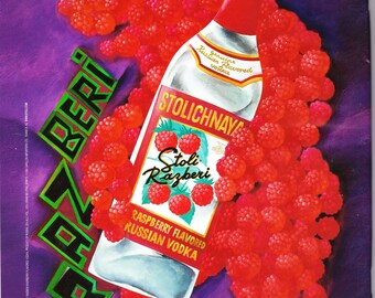STOLI STOLICHNAYA VANIL Vintage Vodka Ad Copyright 1996 - Etsy