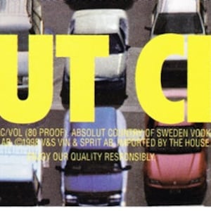 ABSOLUT CITRON Vintage Vodka Ad Copyright 1998, Magazine Back Cover ...