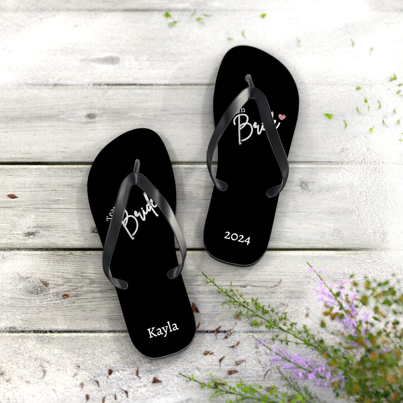 Custom Bride & Team Bride Flip-flop Sandals - Etsy