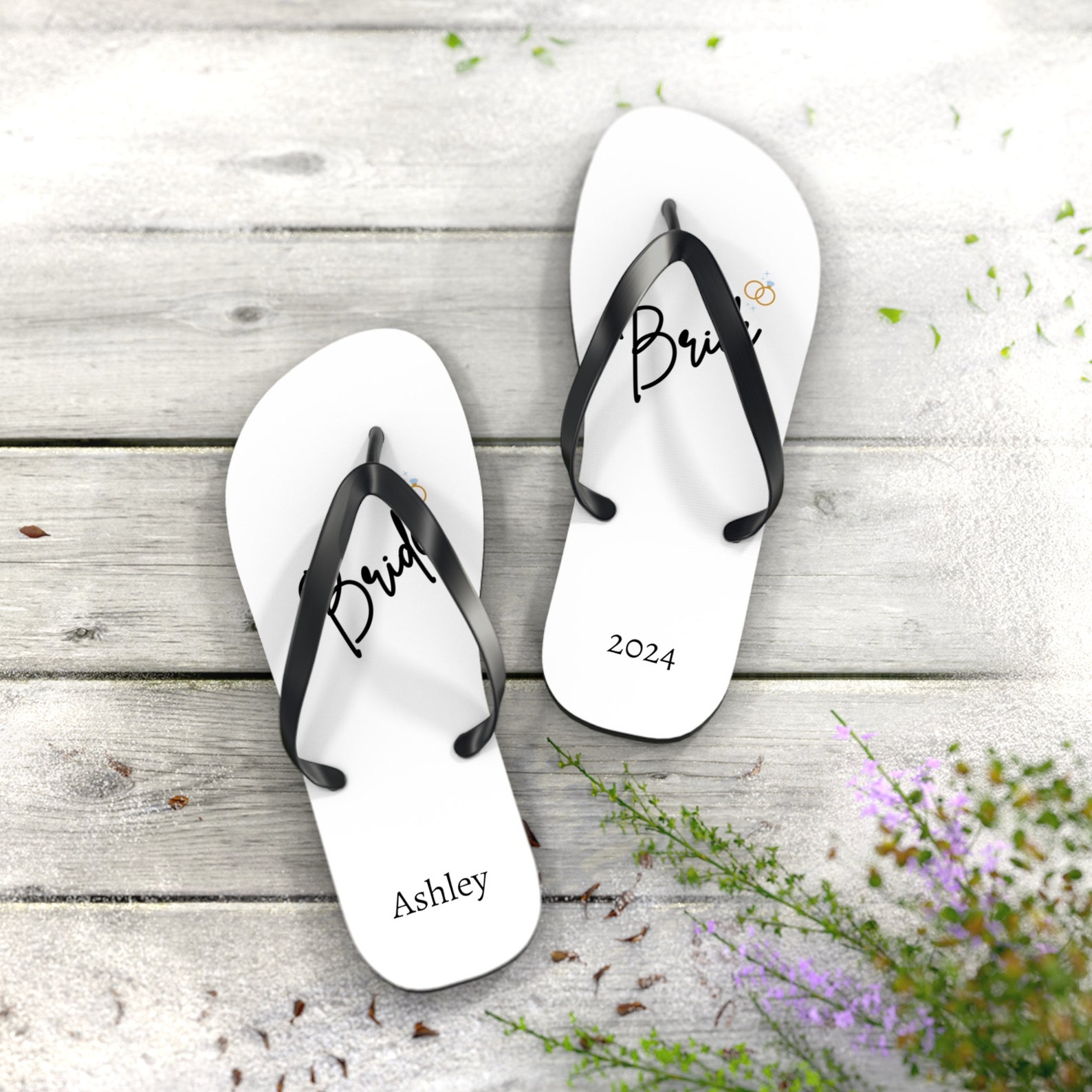 Custom Bride & Team Bride Flip-flop Sandals - Etsy