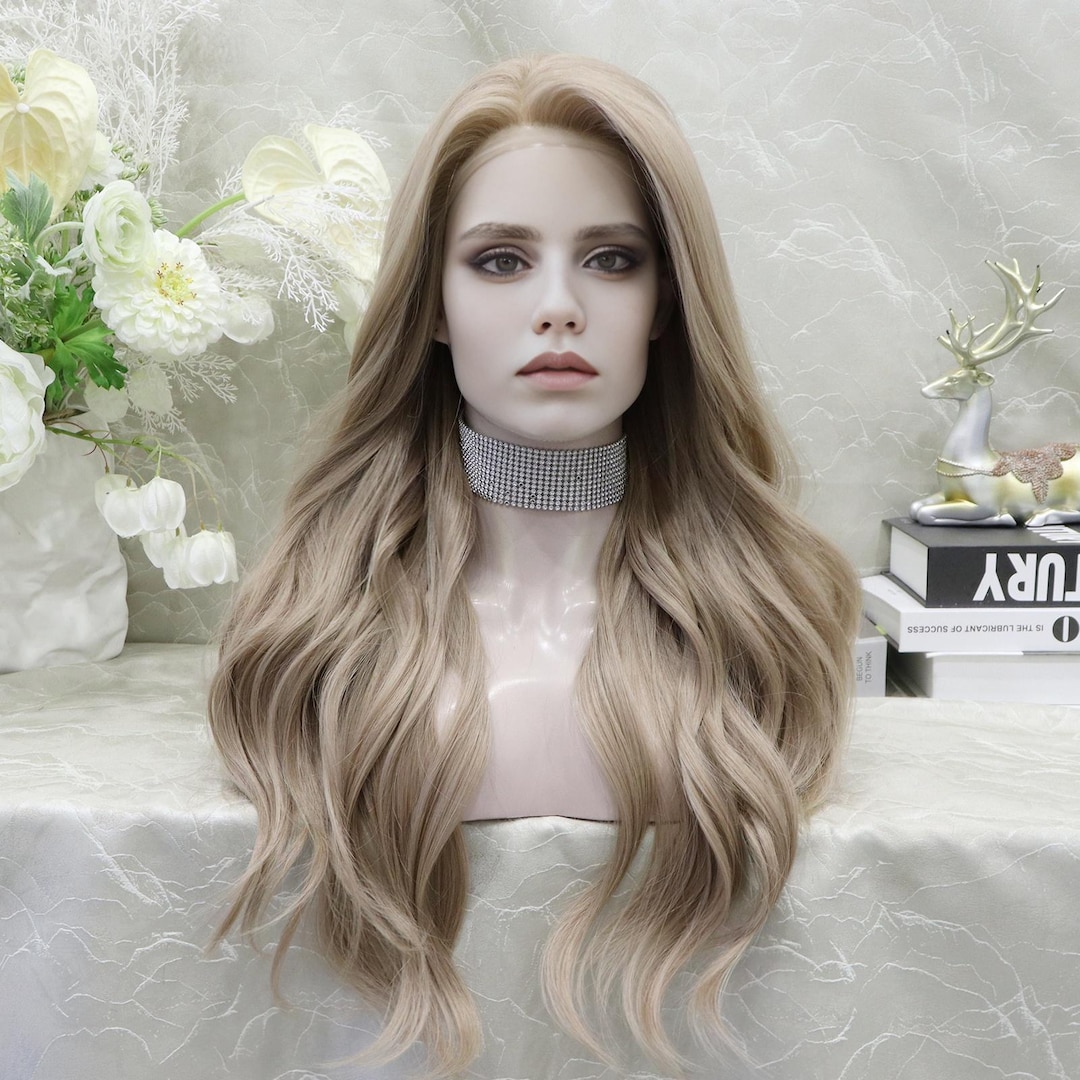 Janelle 26inches Long Wavy Bubble Tea Blonde 13*4 Lace Front Wig Free ...