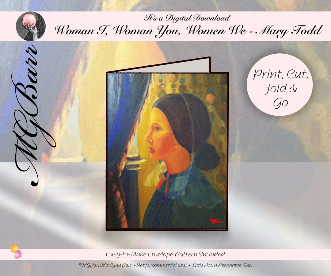 Digital Download Art Note Card | Printable Art Note Card | Instant ...