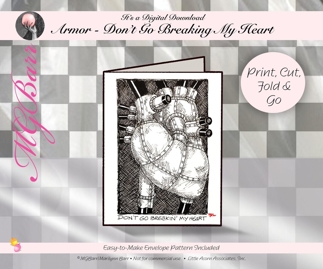 Digital Download Art Note Card | Printable Art Note Card | Instant ...