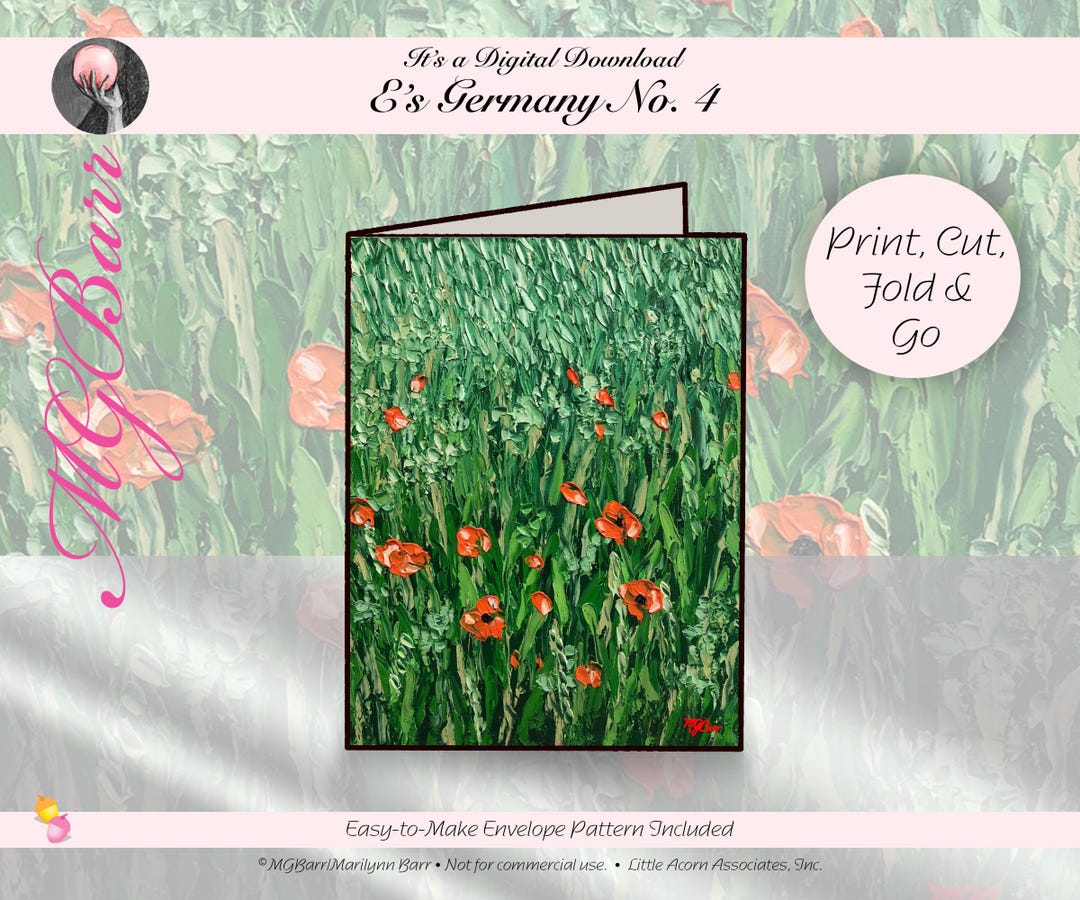 DIY | Art Note Card | Digital Download | Printable | Instant Download ...