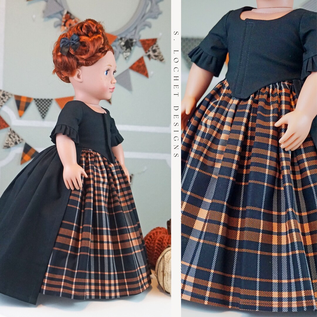 Autumn Robe a L'anglaise Historical Harvest Plaid Two - Etsy