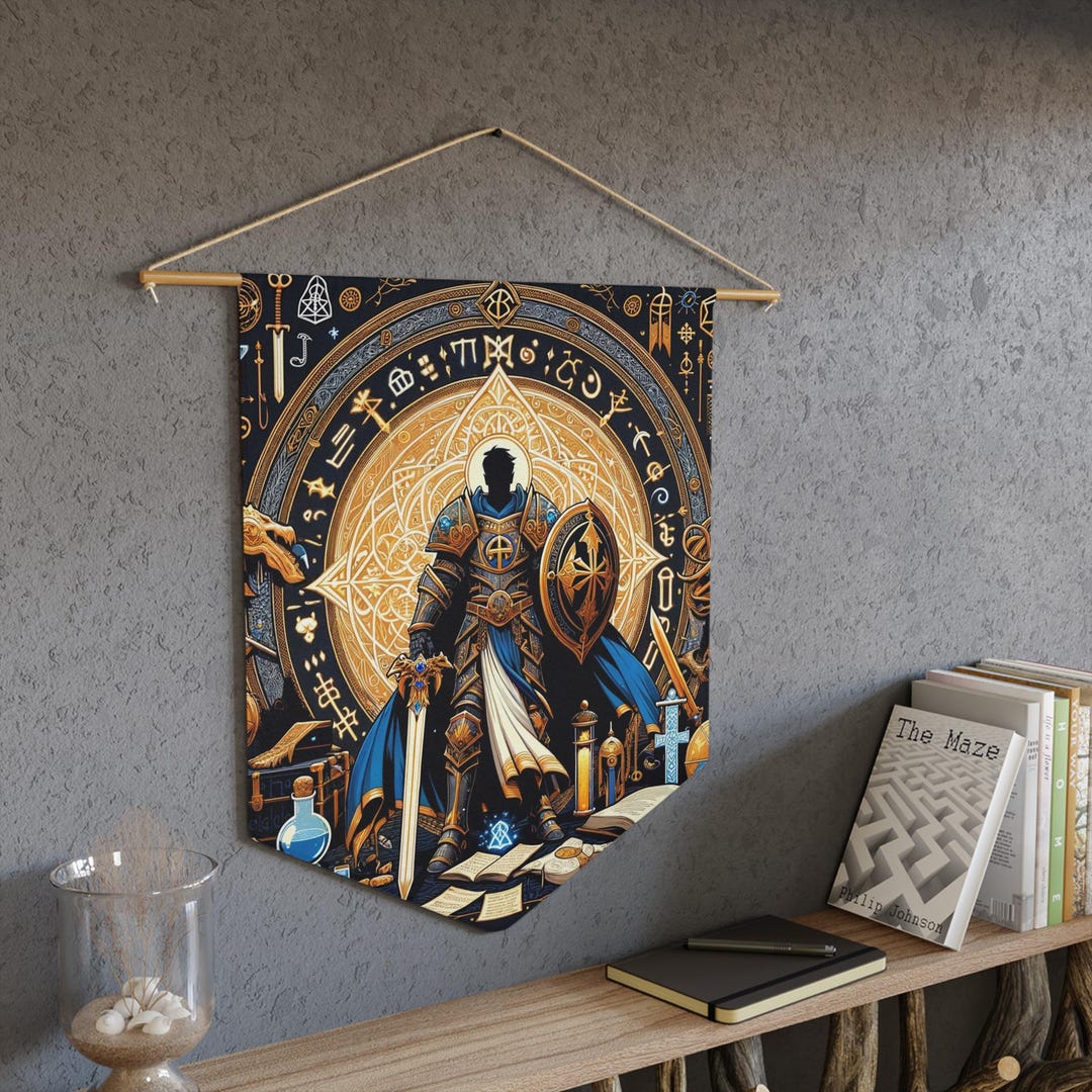 Dnd Paladin Pennant | D&D Flag | Fantasy Wall Decor Hanging | "paladin ...