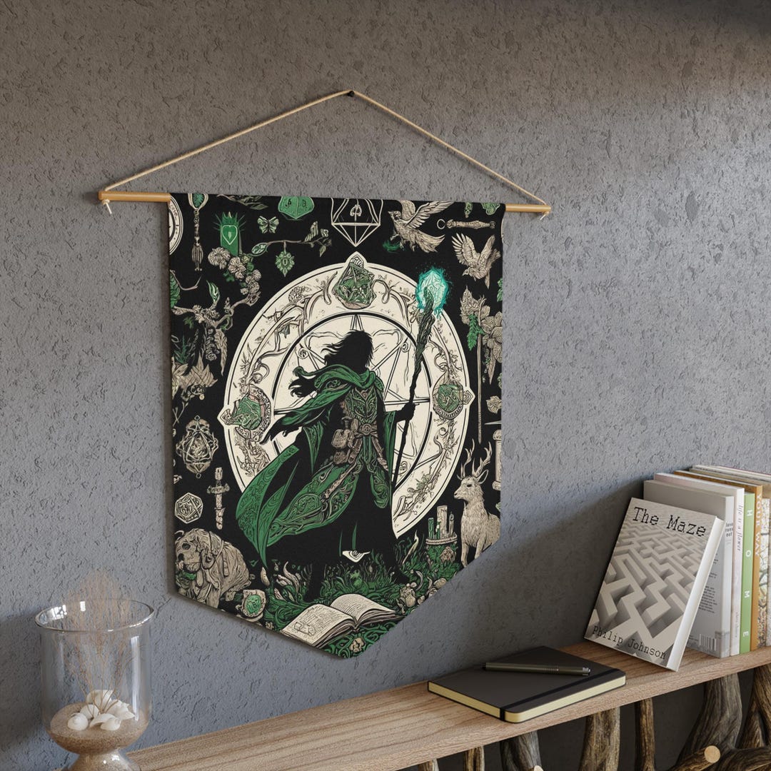 Dnd Druid Pennant | D&D Flag | Fantasy Wall Decor Hanging | "druid" - Etsy