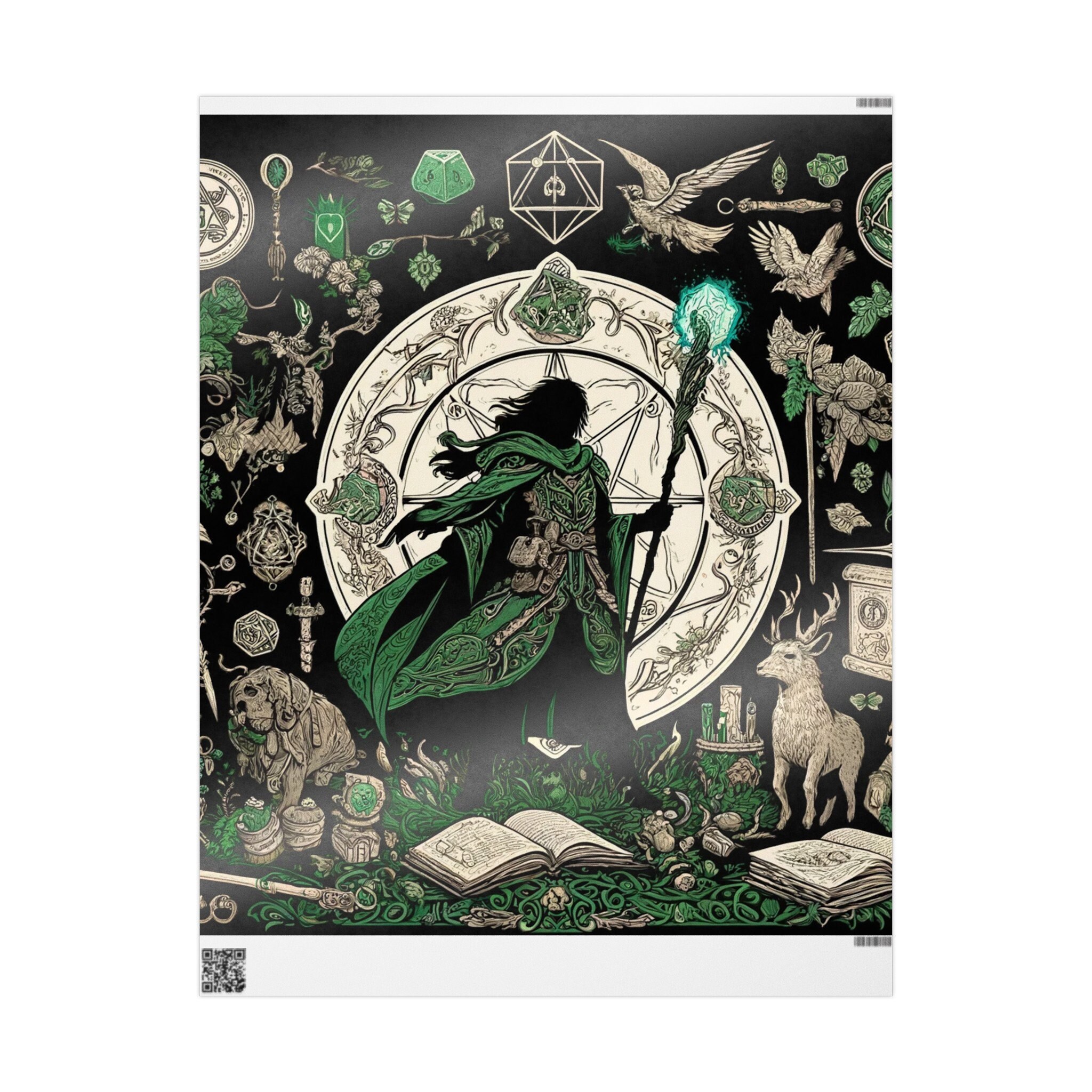 Dnd Druid Wrapping Paper | D&D Wildshape Gift Wrap | Fantasy Forest ...