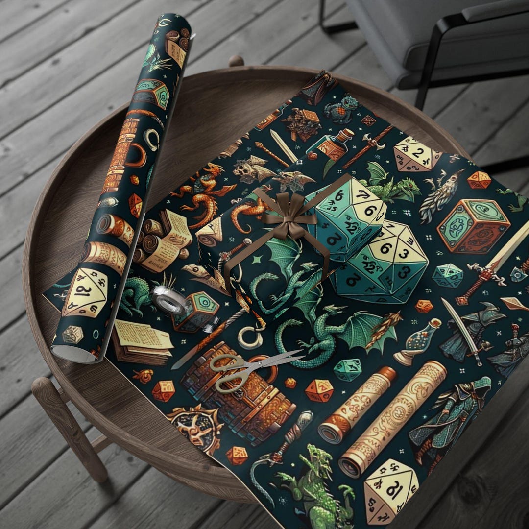 Copy of Dnd Wrapping Paper | D&D Gift Wrap | Fantasy - Etsy