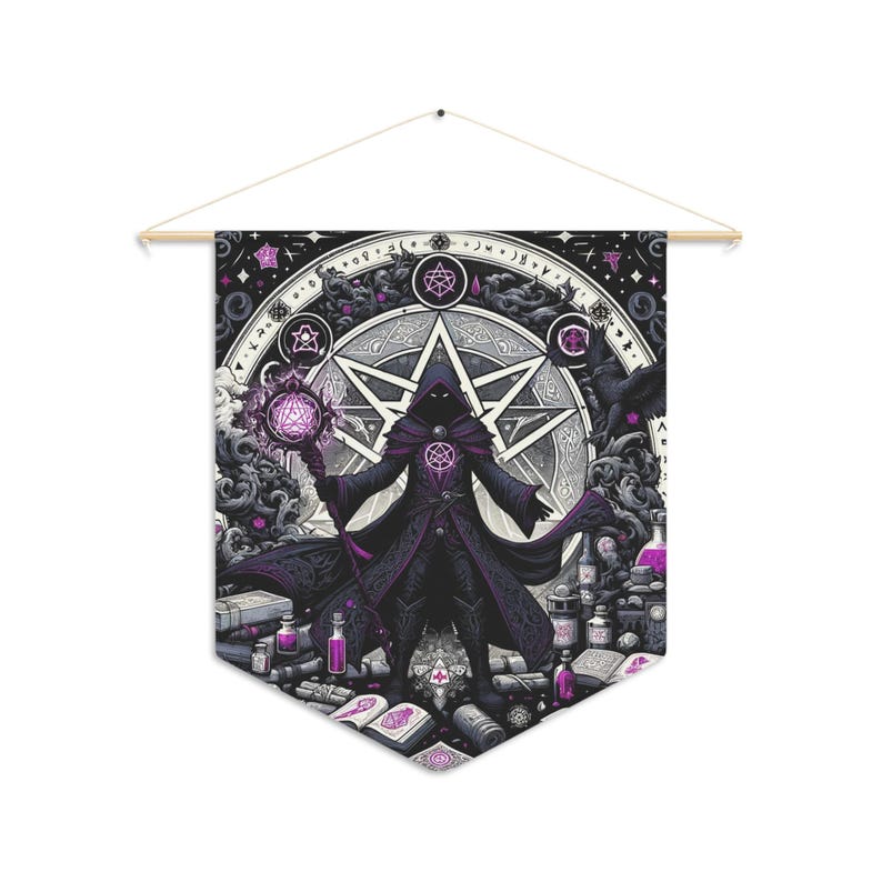 Dnd Warlock Pennant | D&D Flag | Fantasy Wall Decor Hanging | "warlock ...