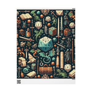 Dnd Wrapping Paper | D&D Gift Wrap | Fantasy - Etsy UK