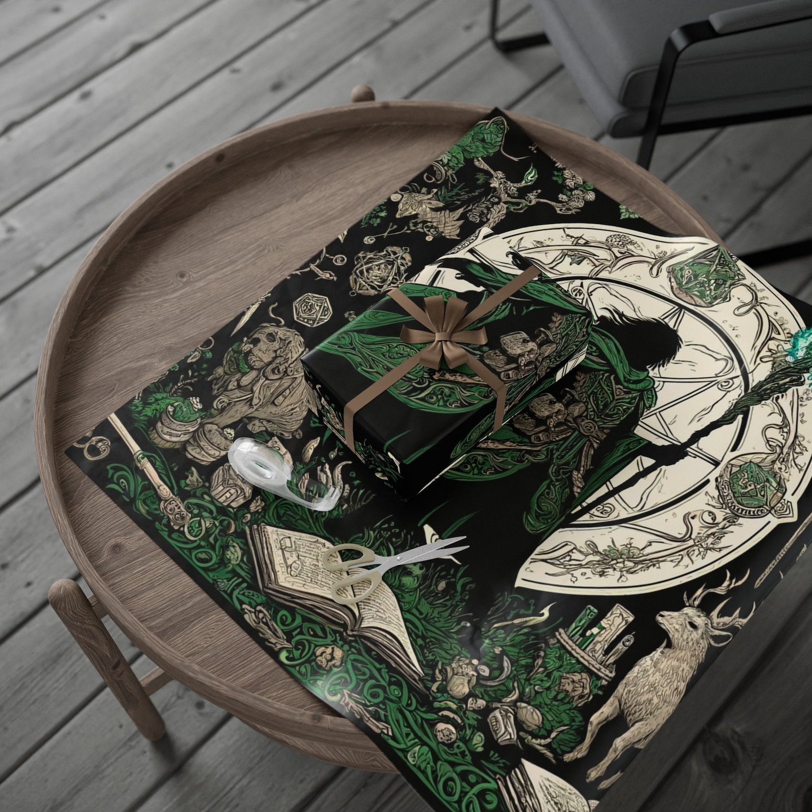 Dnd Druid Wrapping Paper | D&D Wildshape Gift Wrap | Fantasy Forest ...