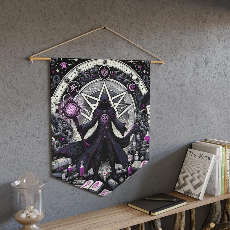 Dnd Warlock Pennant | D&D Flag | Fantasy Wall Decor Hanging | "warlock ...