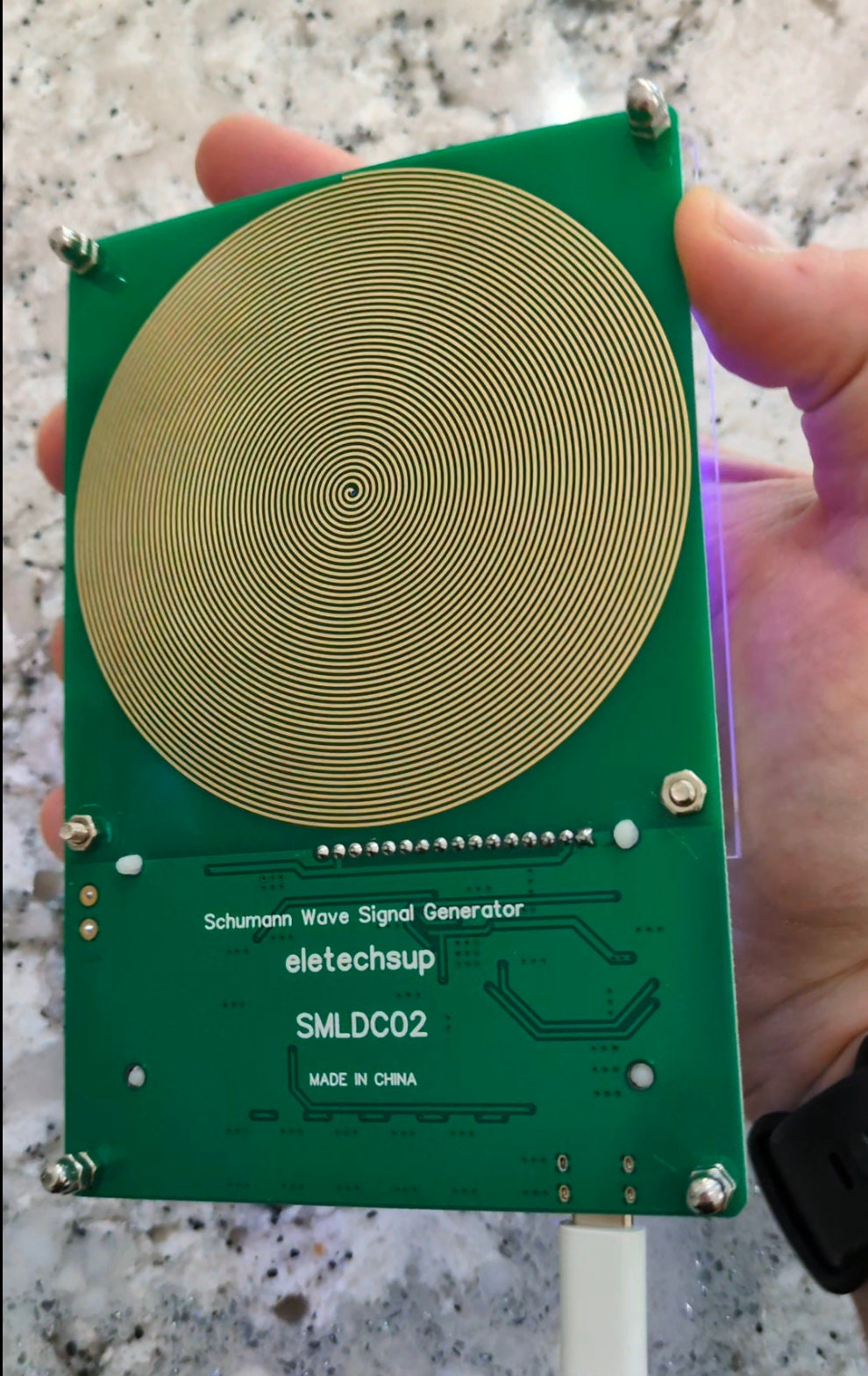Programmable Schumann Resonance Generator With Selenite, Laser-engraved ...