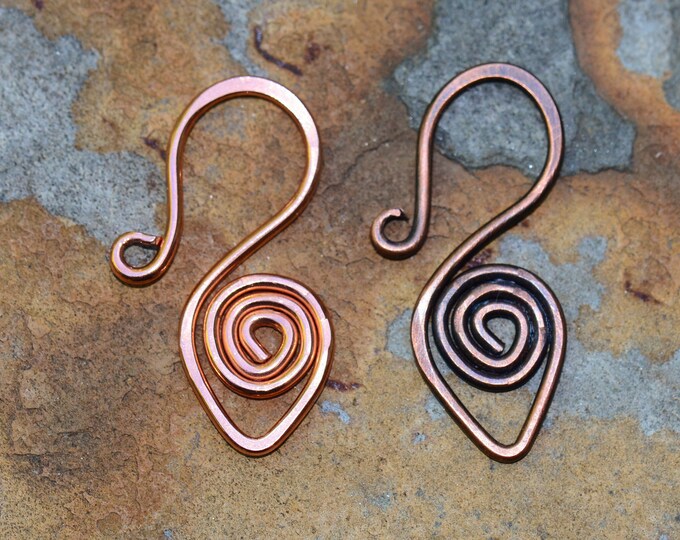 Handmade Spiral Copper Clasp 16 Gauge Artisan Forged Copper Clasp - Etsy