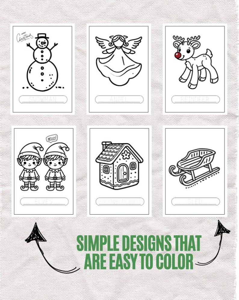Christmas Printable Coloring Pages for Kids, Toddlers, Preschoolers ...
