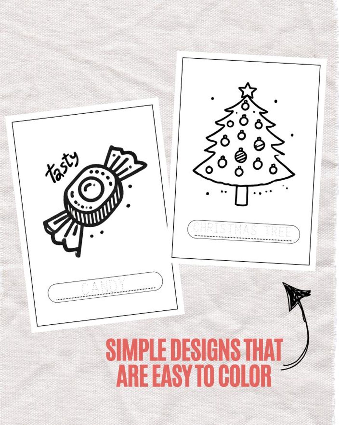 Christmas Printable Coloring Pages for Kids, Toddlers, Preschoolers ...