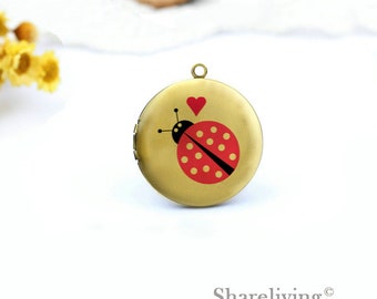 Ladybug locket | Etsy