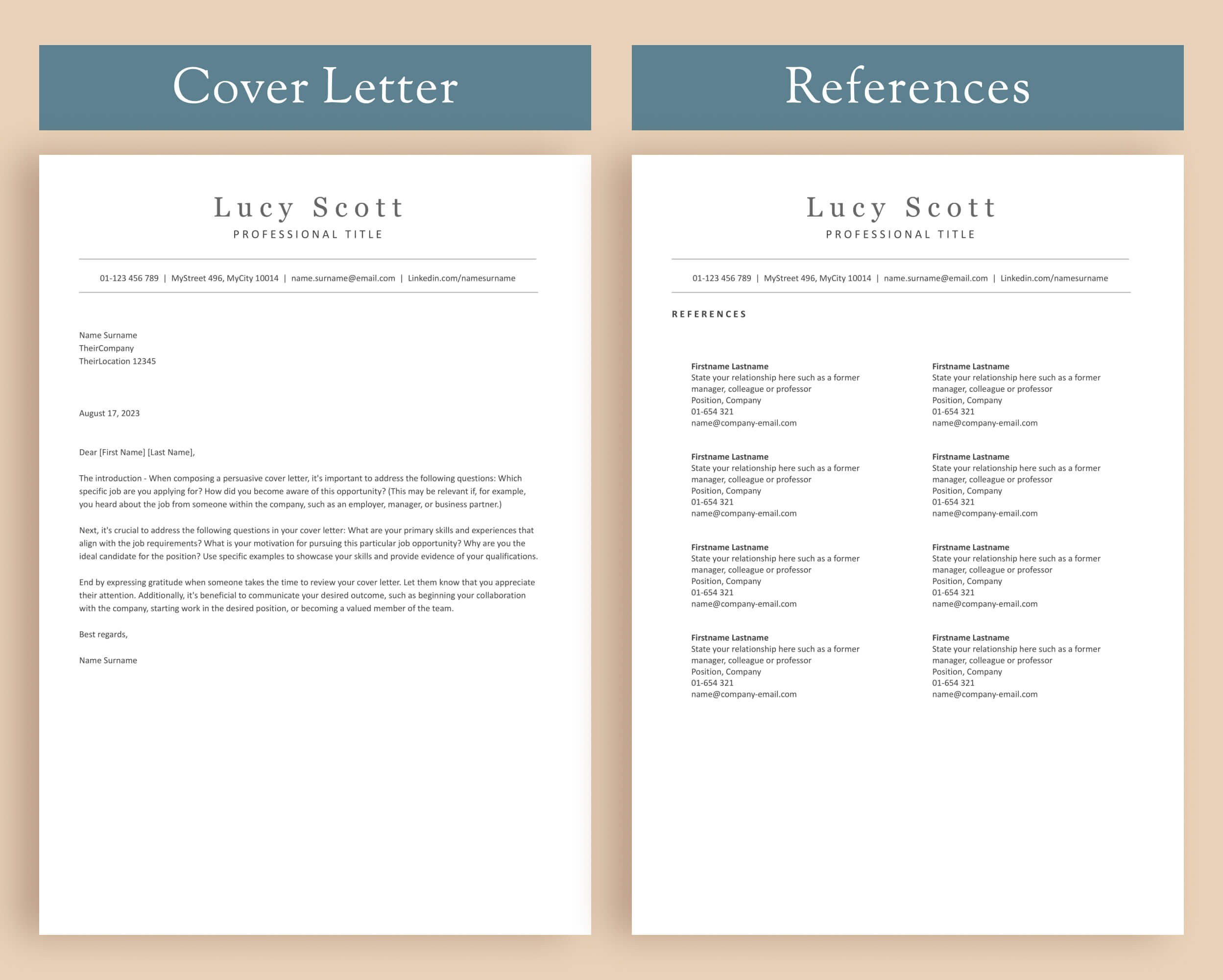 MODERN 1-column Resume Template With PHOTO. Ats-friendly Word, Mac ...