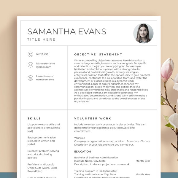 Best Stylish 2-column Resume Template. Modern CV for Word, Google Docs, Mac Pages. Easy to Edit ...
