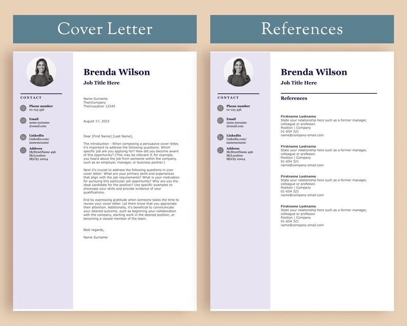 COLOURFUL Clean Resume Template Bundle in Word, Mac Pages, and Google ...