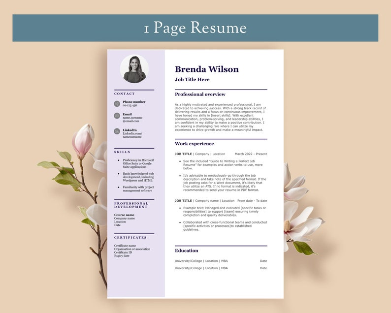 COLOURFUL Clean Resume Template Bundle in Word, Mac Pages, and Google ...