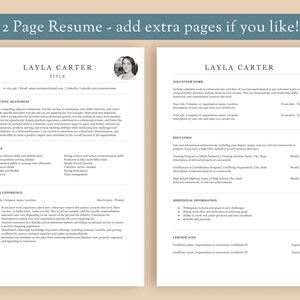 FIRST JOB Resume Template: Skills-based Cv Professional and Ats ...