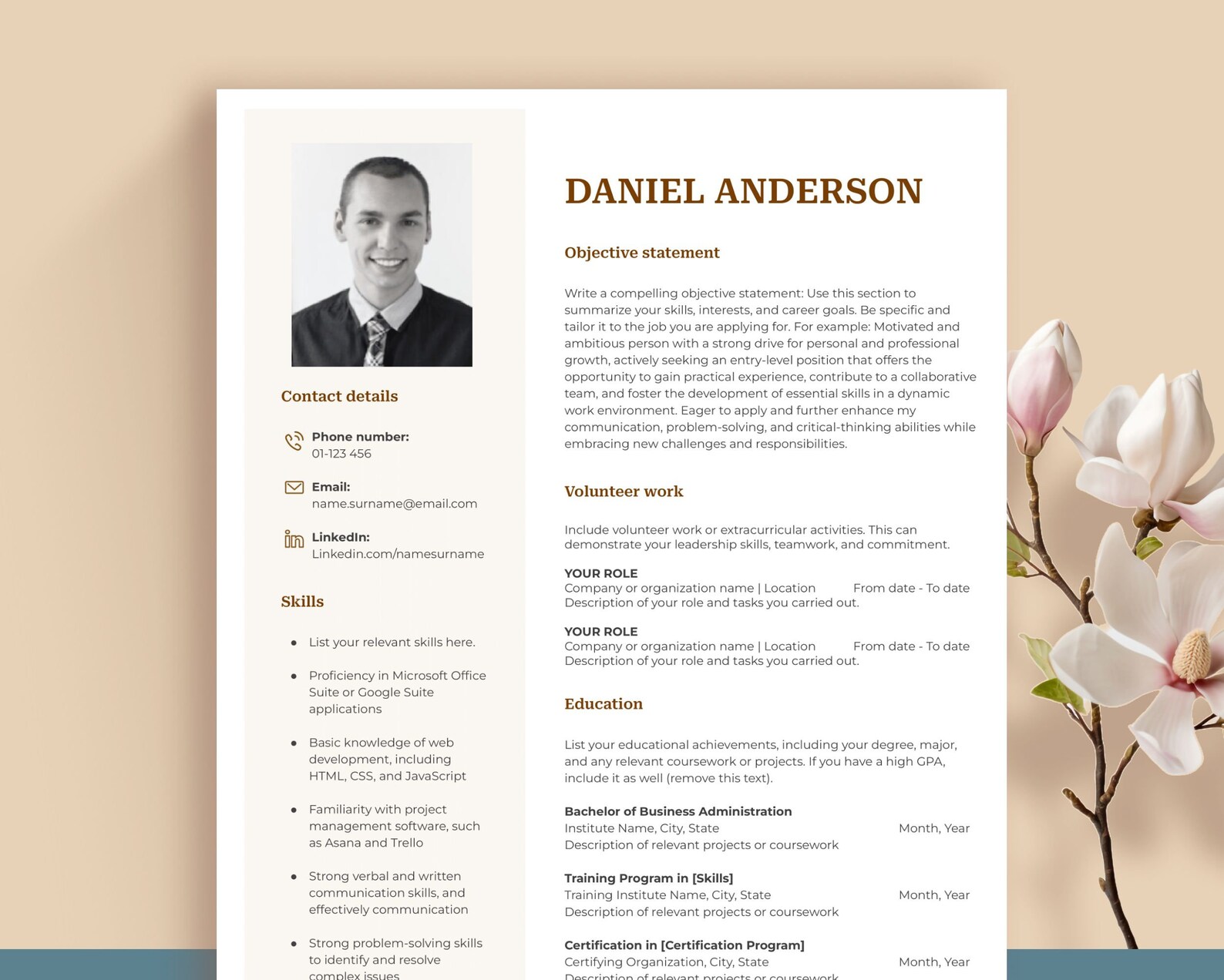 Skills-based Resume Template for INTERNSHIP or First Job: Skills-based ...