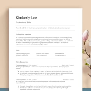 1-column Ats-friendly Resume Template - Professional CV Bundle With ...