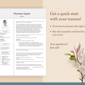 NEW GRADUATE Resume Template Clean, Modern, and Easy to Customize Start ...