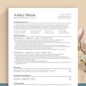 Best Stylish 2-column Resume Template. Modern CV for Word, Google Docs ...