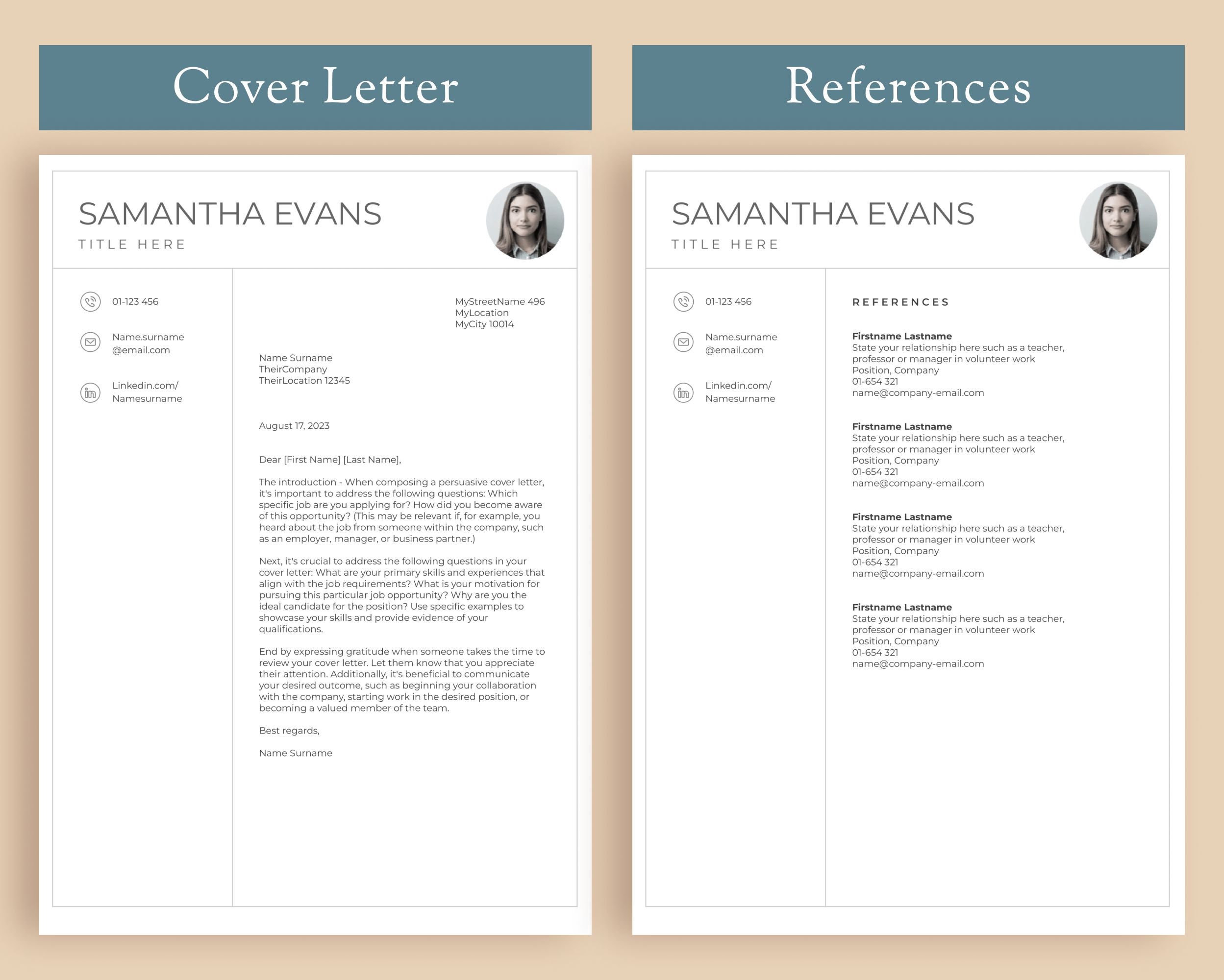 FIRST JOB Skills-based Resume Template. Modern, Clean Design, Editable ...