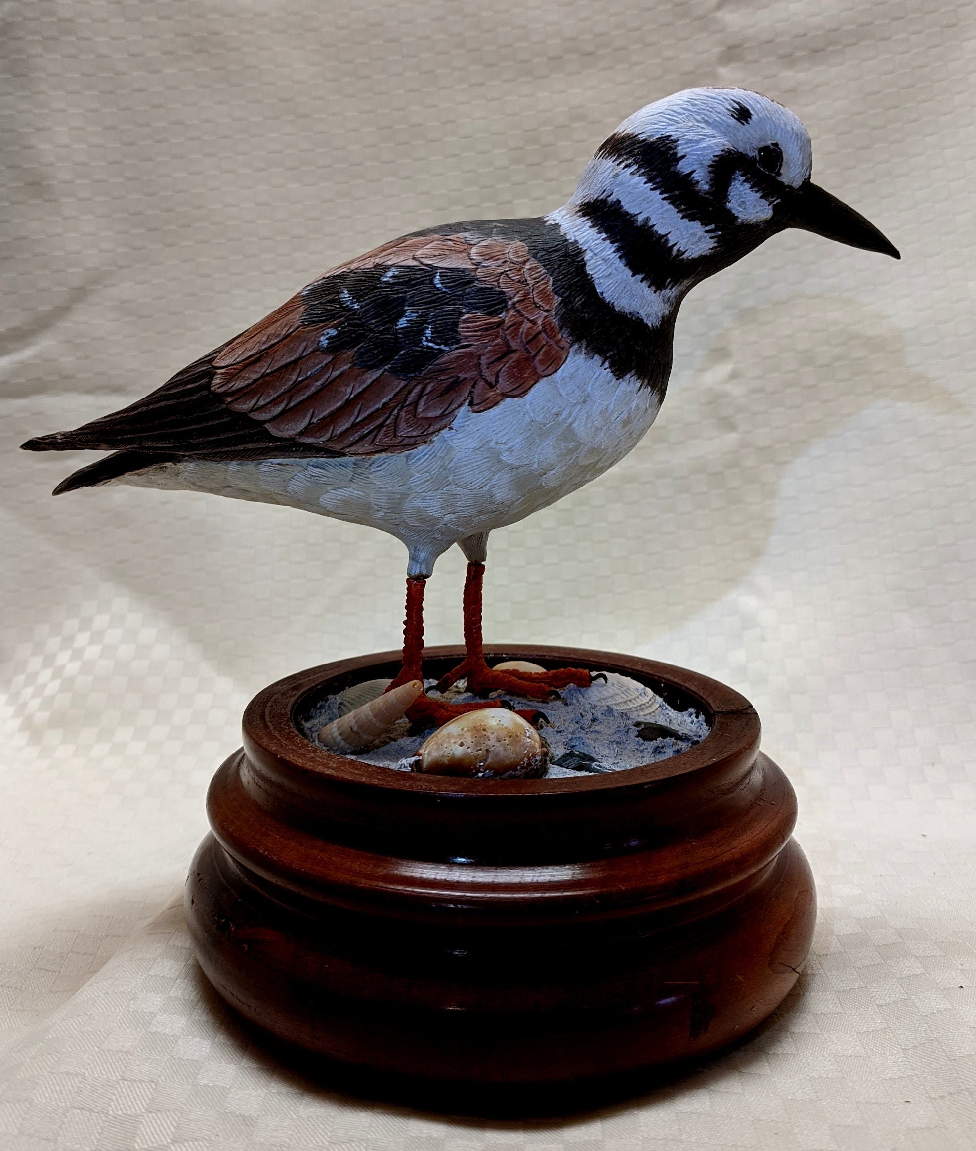 Detailed Wood Sculpture of a Ruddy Turnstone. Detailed Base - Etsy