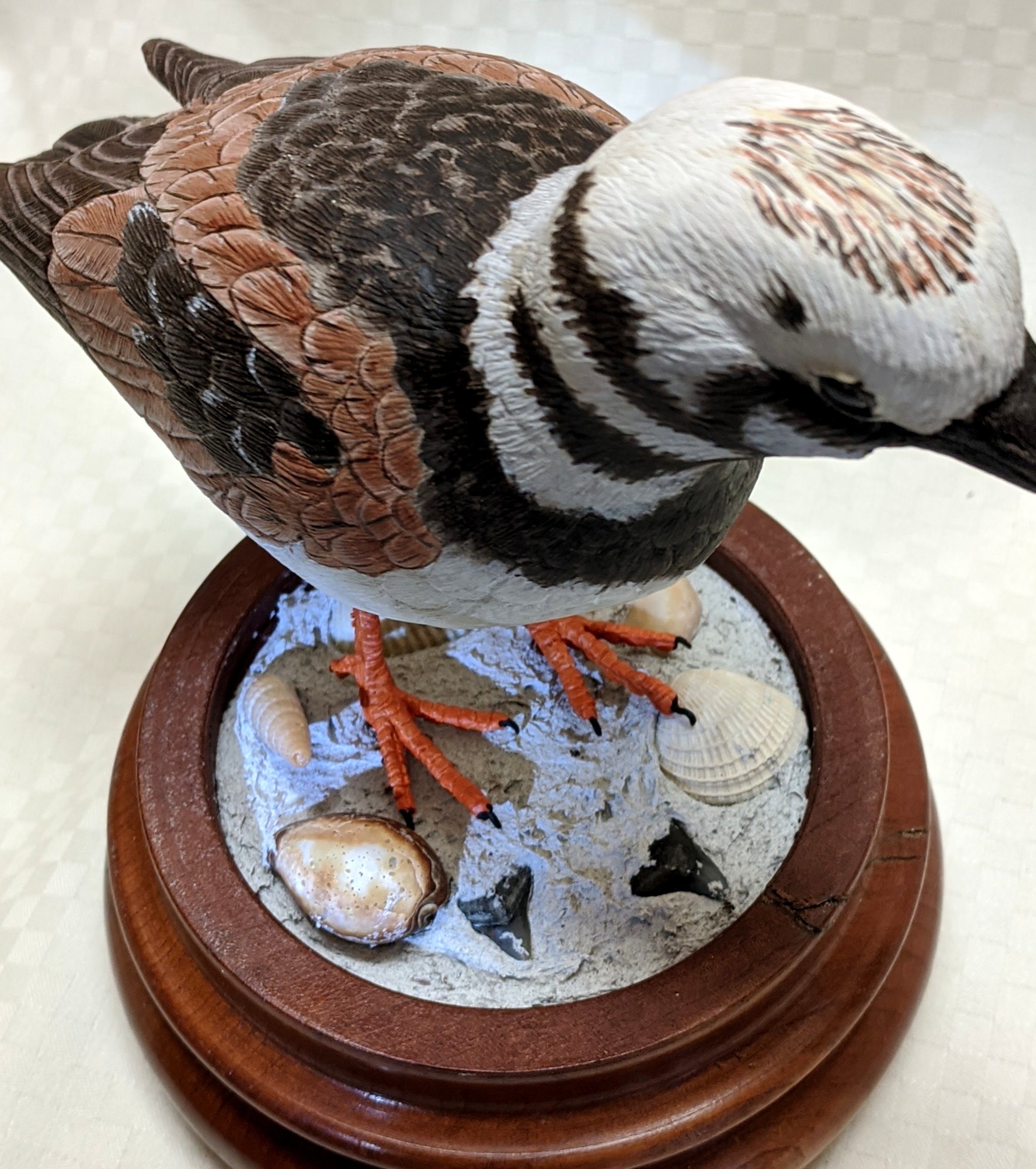 Detailed Wood Sculpture of a Ruddy Turnstone. Detailed Base - Etsy
