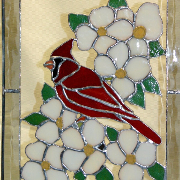 Stained Glass Cardinals in Tree Pattern - Etsy