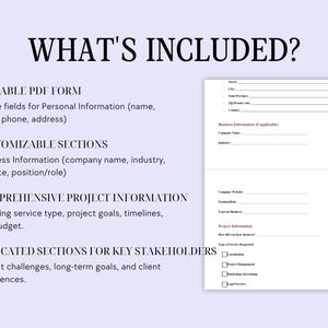 Editable Client Intake Form for Small Business Owners - Etsy