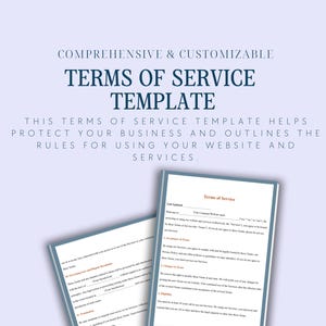 Customizable Terms of Service Template: Legal Website Protection - Etsy