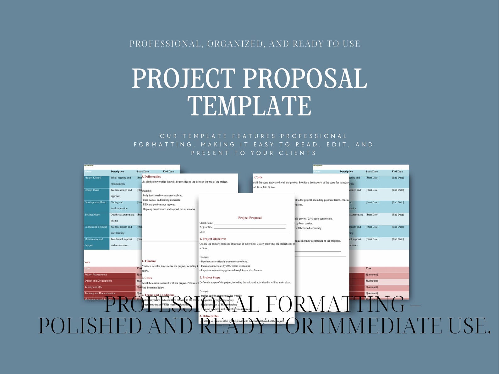 Professional Project Proposal Template | Editable Business Proposal ...
