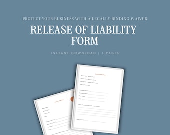Dog Walking Liability Waiver, Pet Release Consent Form, Editable ...