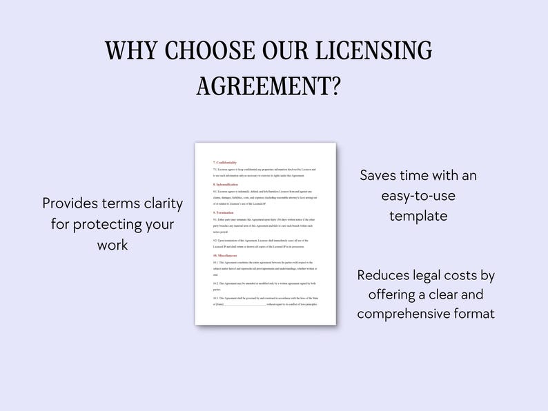 Editable Licensing Agreement Contract | Business Contract Template for ...