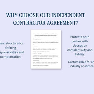 Editable Independent Contractor Agreement Template | Customizable Legal ...