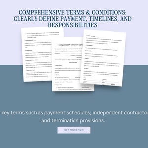 Editable Independent Contractor Agreement Template | Customizable Legal ...