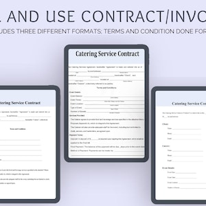 Editable Catering Contract Toolkit for Small Business Caterers ...