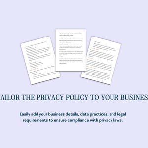 Editable Privacy Policy Template | Protect Customer Data & Ensure ...