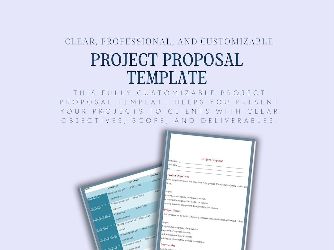 Editable Project Proposal Template | Customizable Business Proposal for ...