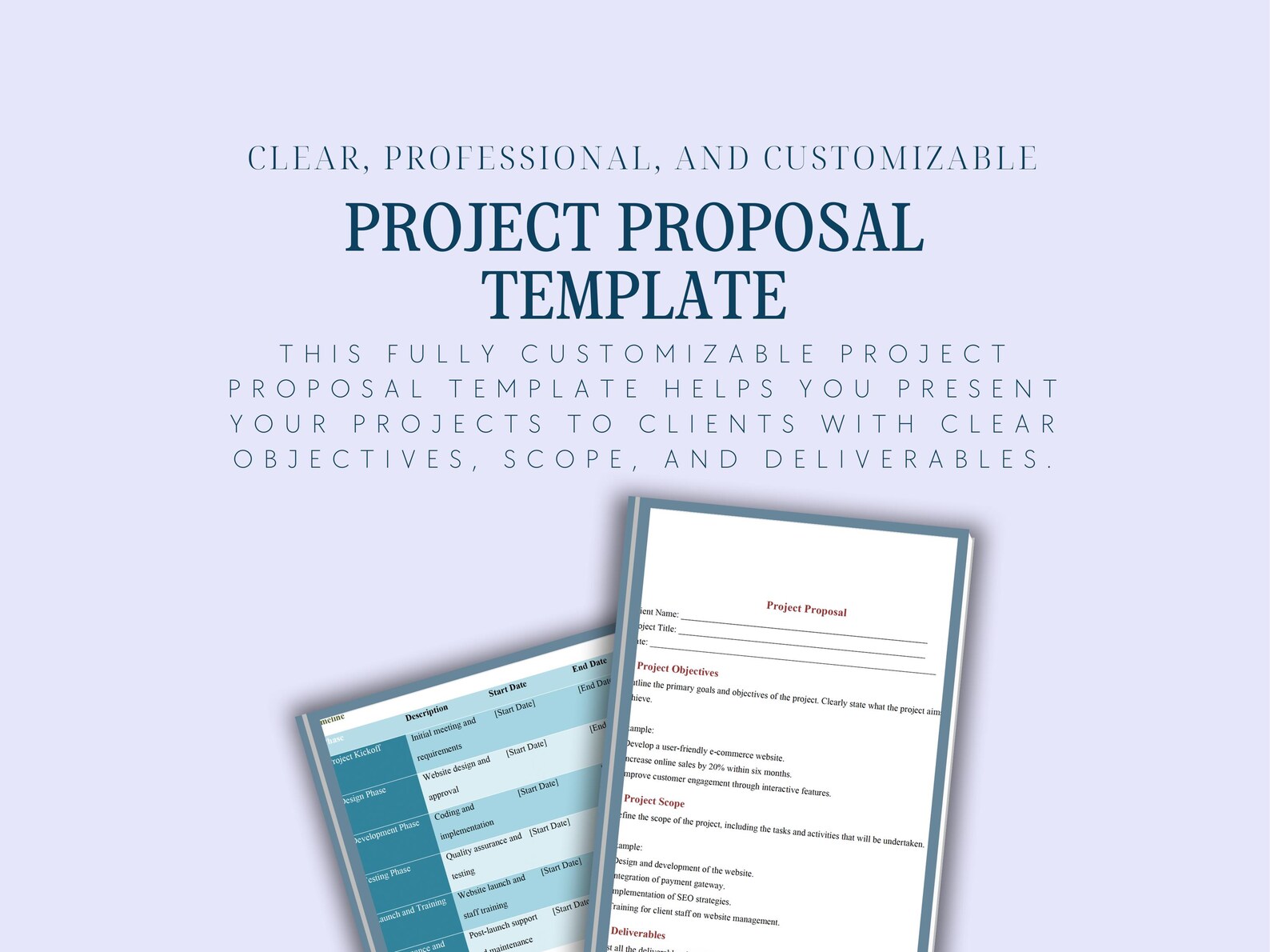 Professional Project Proposal Template | Editable Business Proposal ...