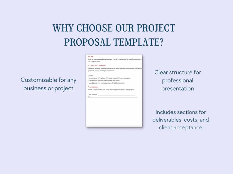 Editable Project Proposal Template | Customizable Business Proposal for Clients | Instant ...