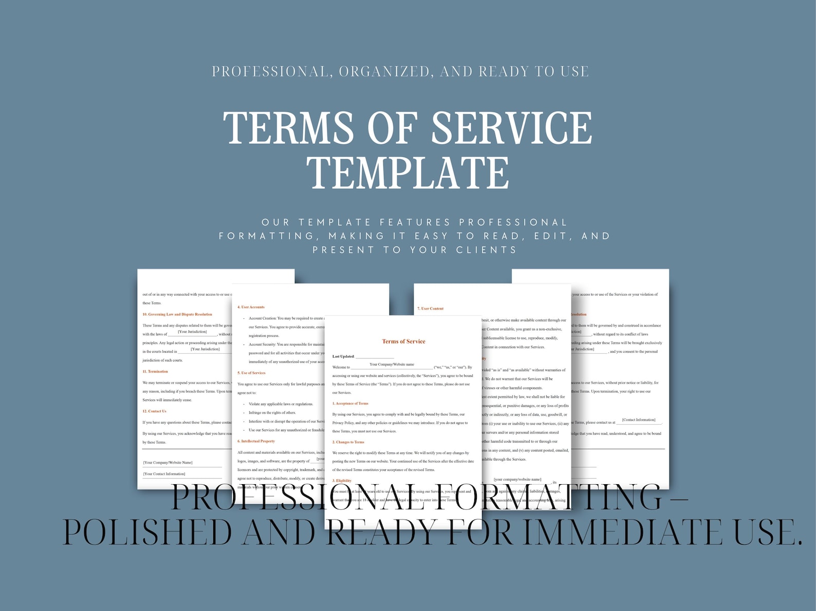 Customizable Terms of Service Template: Legal Website Protection - Etsy